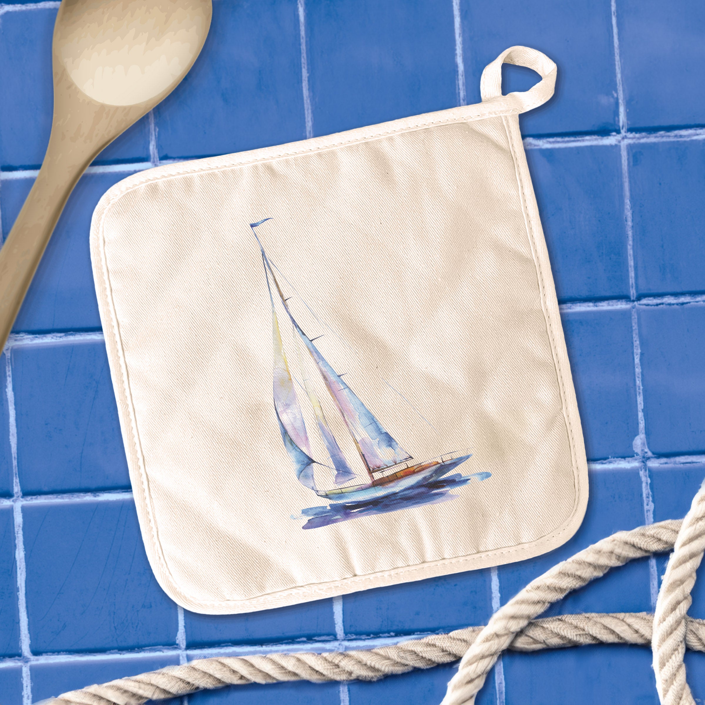 Cottage Shore Pot Holders – Indigo Tangerine Retail