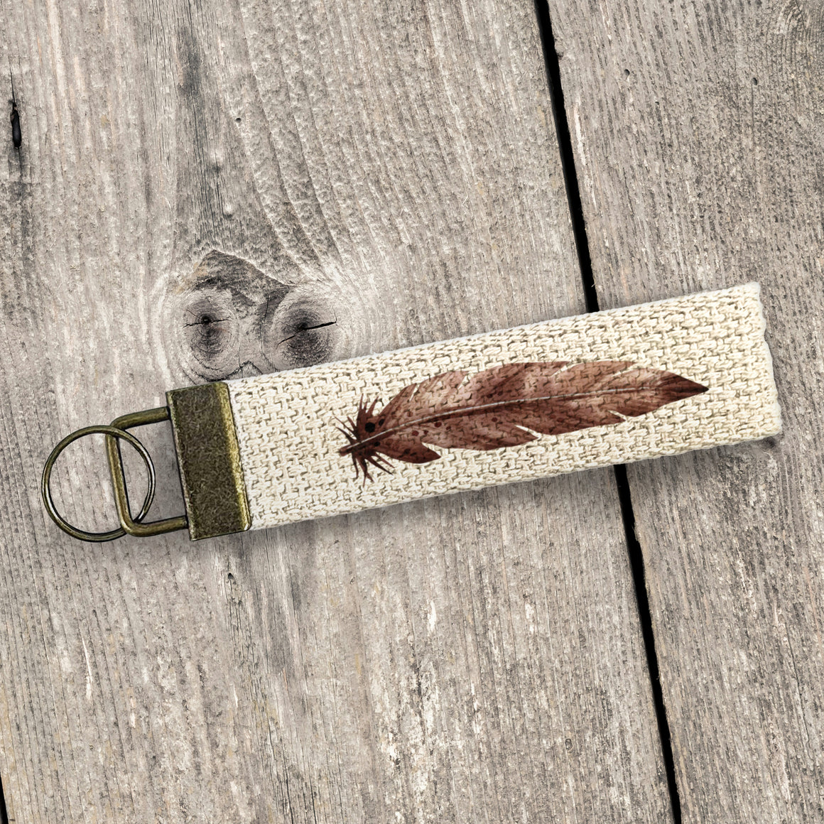 Feather - Canvas Key Fob – Indigo Tangerine Retail